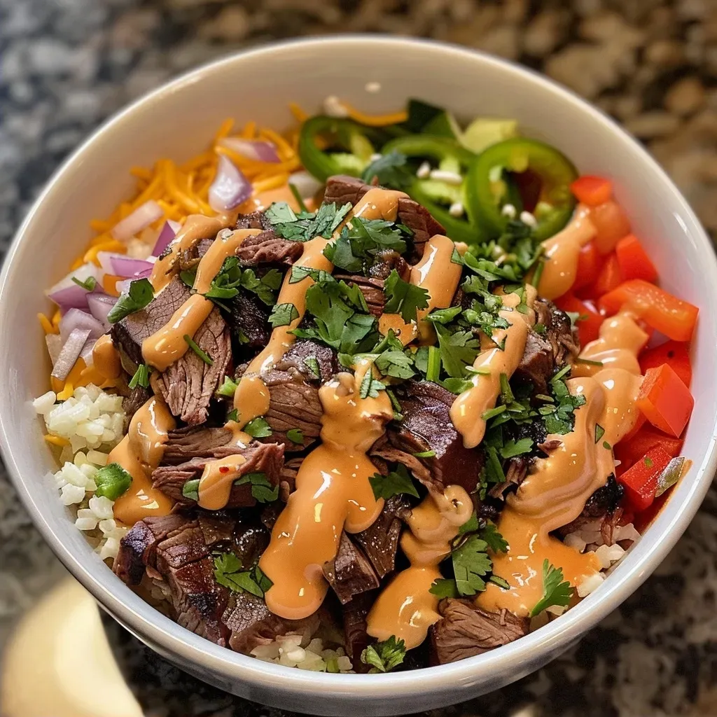 Savor the Love: Beef Burrito Bowl with Easy Queso Sauce Recipe