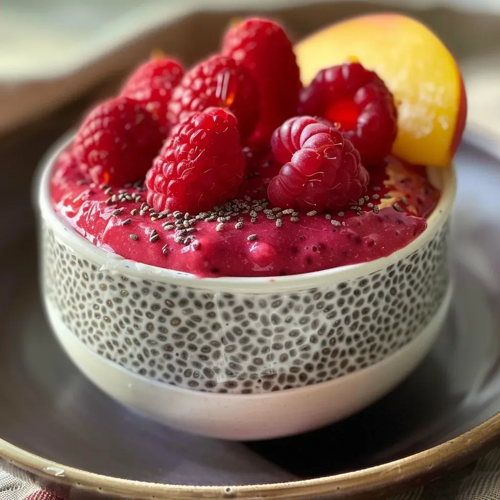 Delightful Mini Raspberry Peach Chia Seed Pudding Recipe